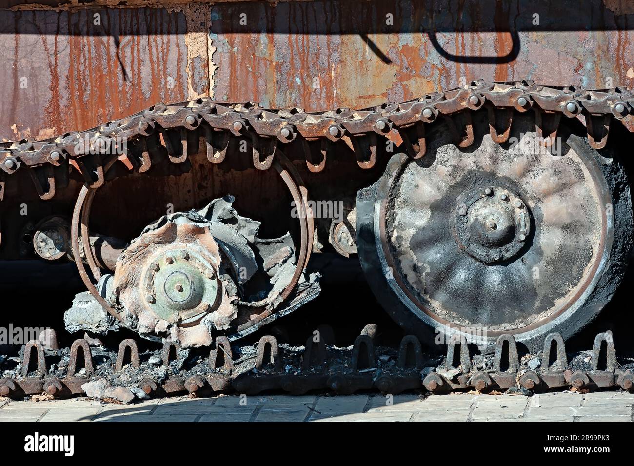 Remains burnt military vehicle hi-res stock photography and images - Alamy