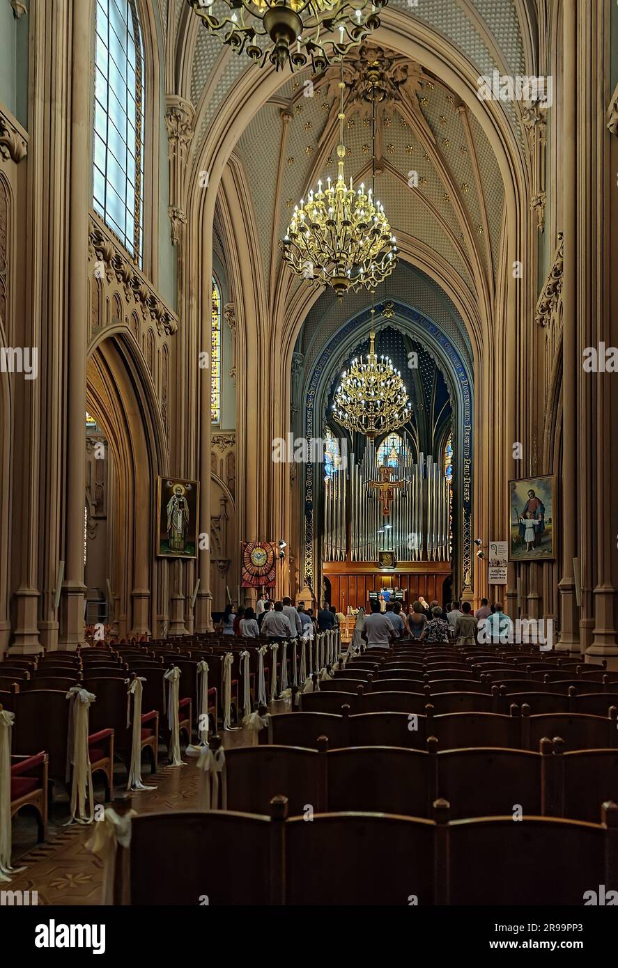 The interior of the St. Nicholas Roman Catholic Cathedral, House of ...
