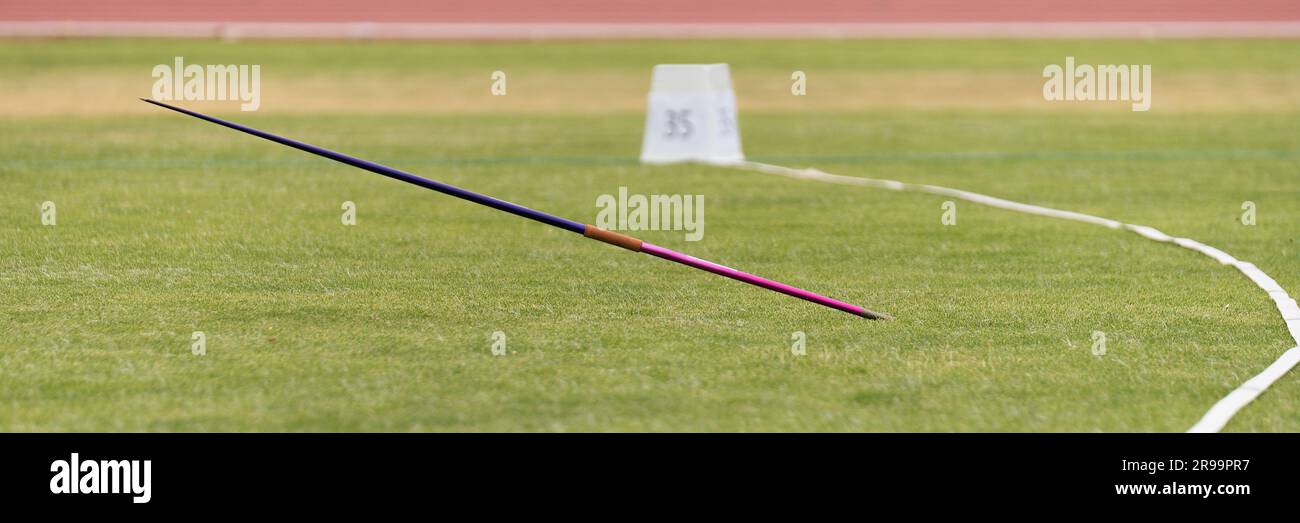Spear stuck in the ground hi-res stock photography and images - Alamy