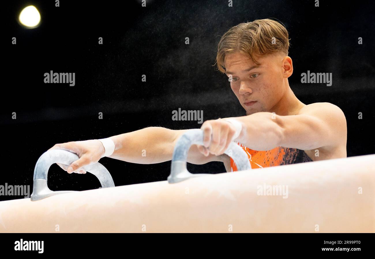 Rotterdam Jordi Hagenaar During The Vaulting Apparatus Final At The