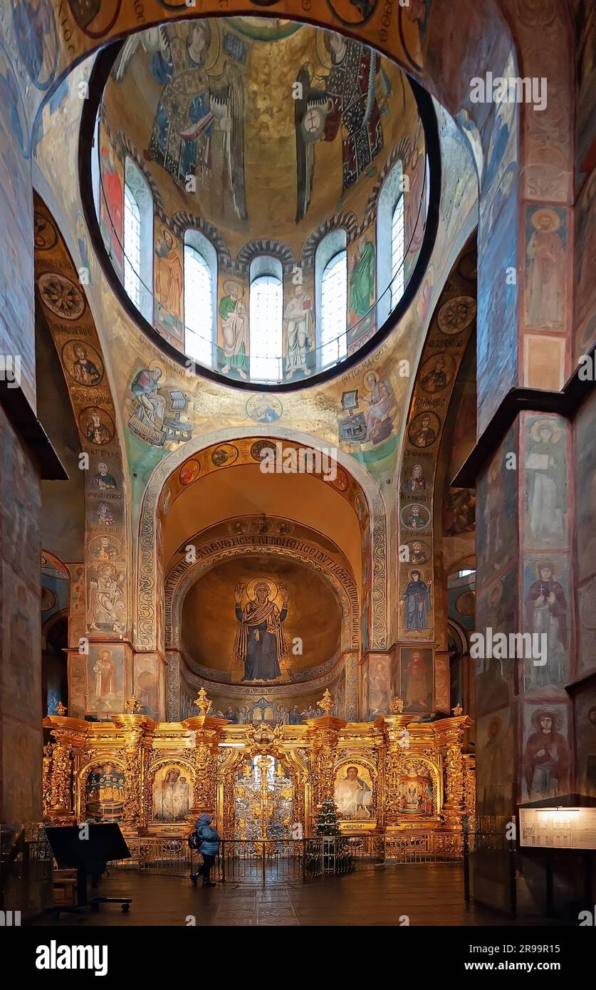 Interior of St. Sophia Cathedral in Kyiv, Ukraine Stock Photo - Alamy