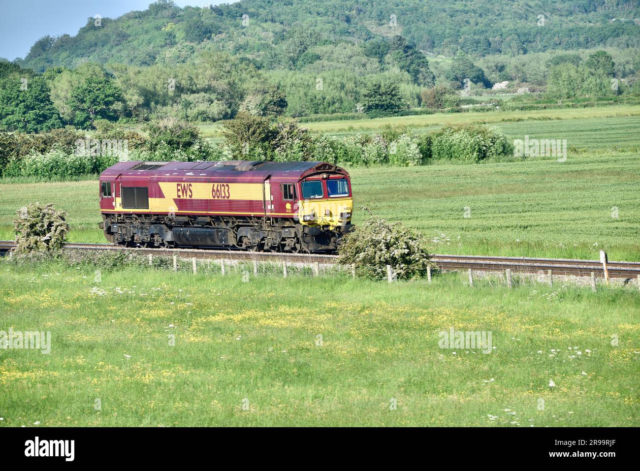 Train travelling through Cumbria Stock Photo - Alamy
