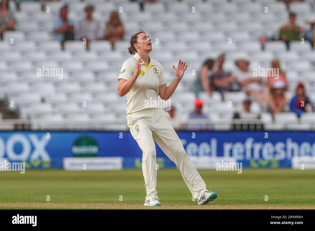 Tahlia McGrath of Australia reacts during the Metro Bank Women's Ashes ...