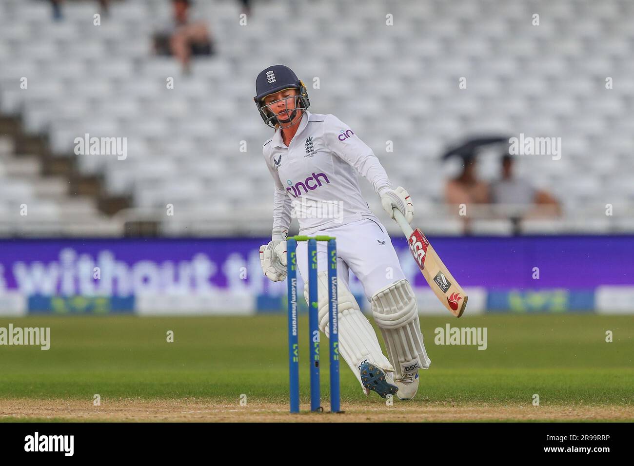 Danielle Wyatt of England reaches for the crease during the Metro Bank ...
