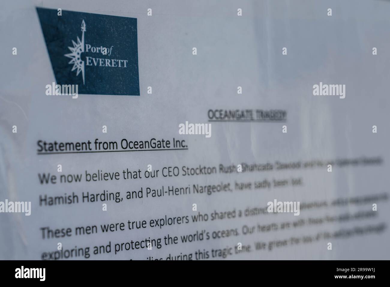 The OceanGate office in Everett remains closed indefinitely following ...