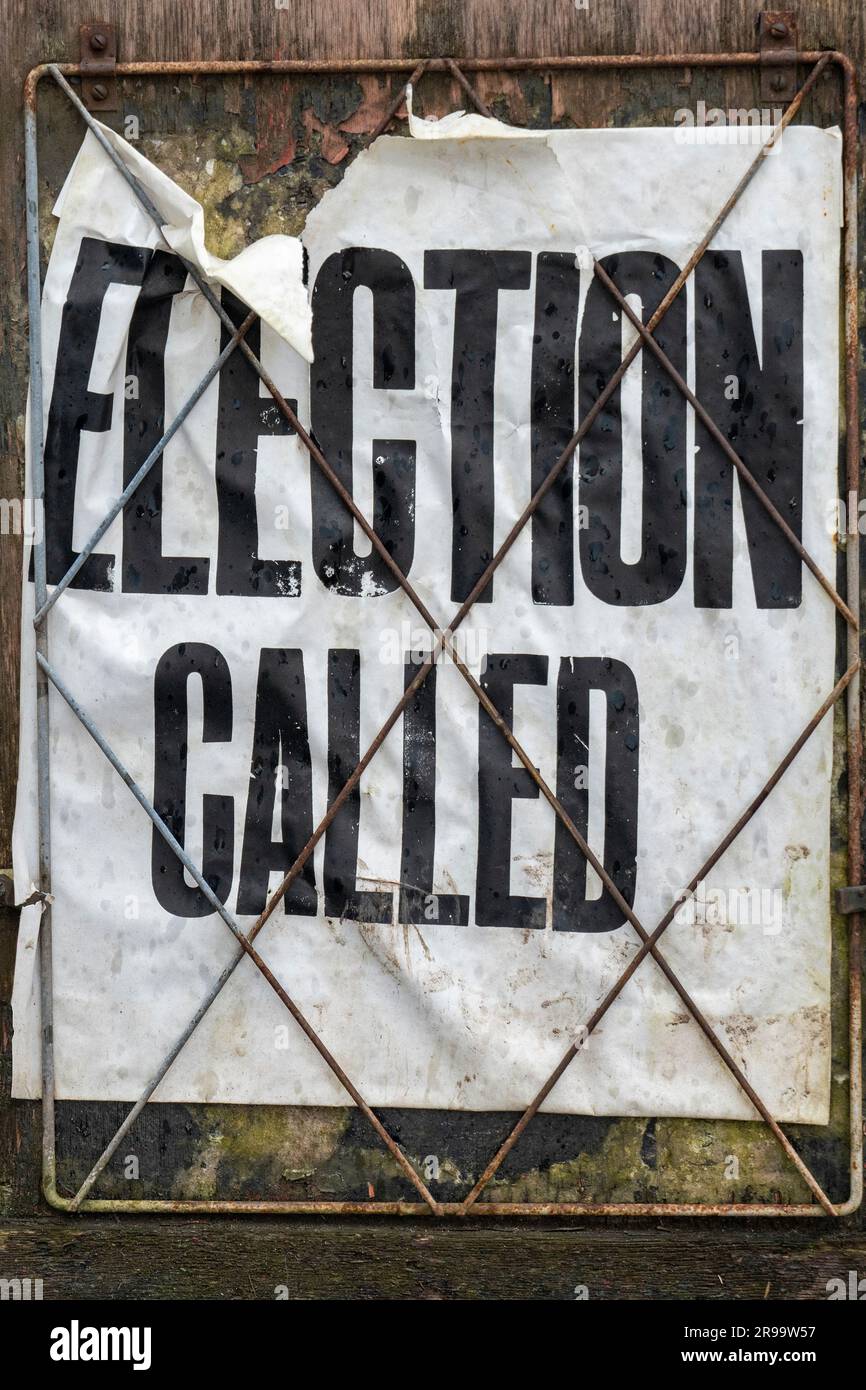 Election called poster Stock Photo - Alamy