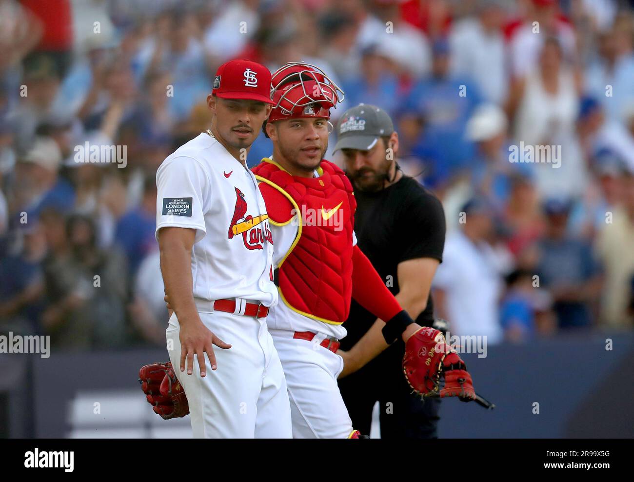 St. Louis Cardinals' Jordan Hicks and Willson Contreras after winning ...