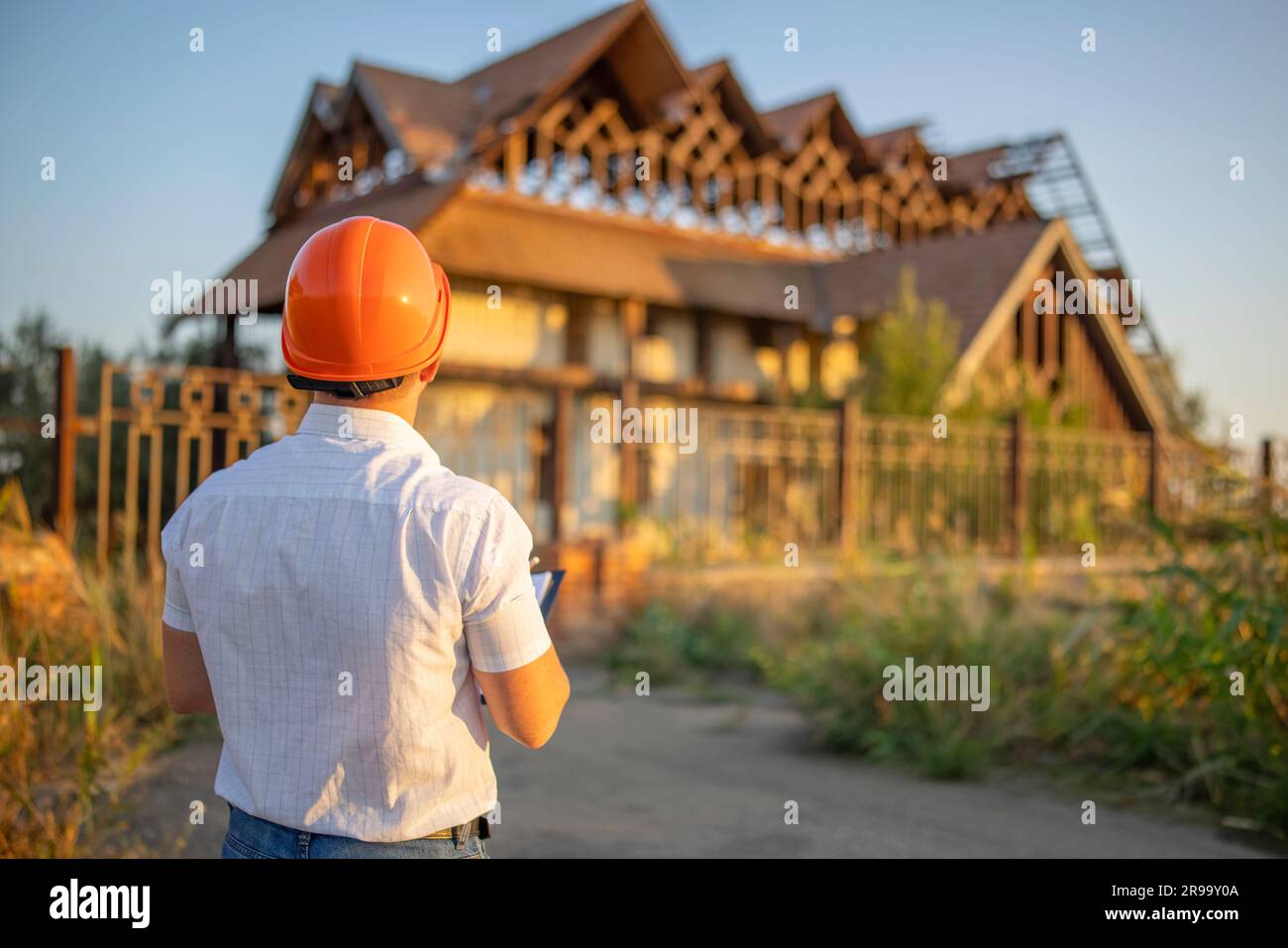 Construction home inspector checking hi-res stock photography and ...