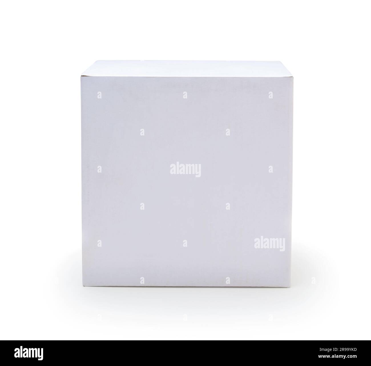 Closed white cardboard box isolated on white Stock Photo - Alamy