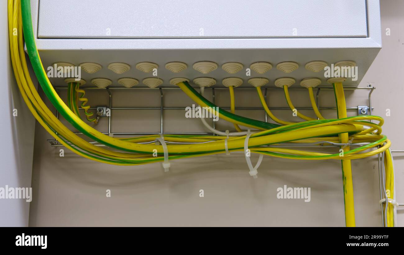 Proper cable management is essential for maintaining a large network of servers Stock Photo - Alamy