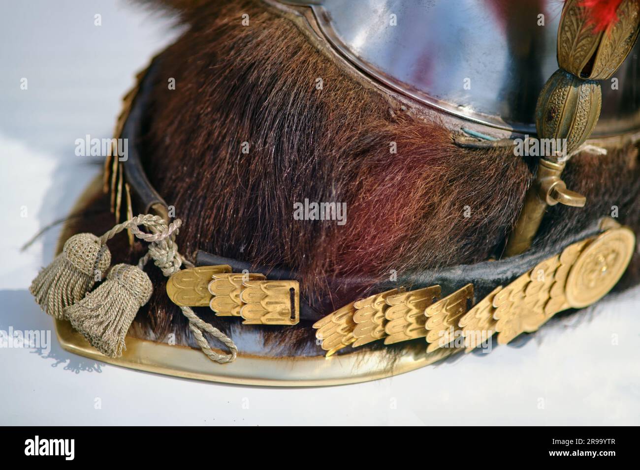 Helmet of the 19th century French cuirassier of the Napoleonic Wars ...