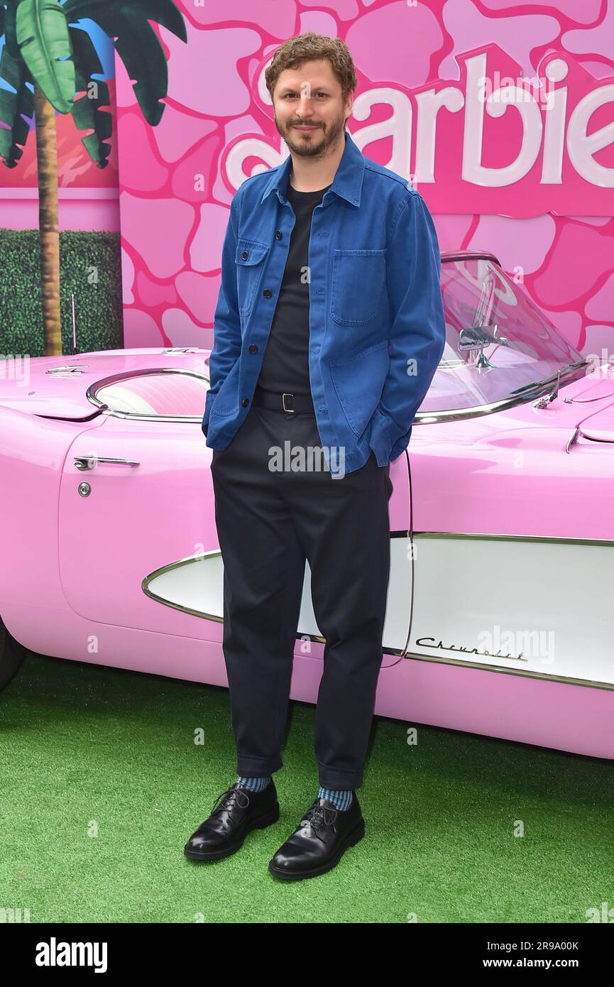 Michael Cera arrives at a photo call for "Barbie," Sunday, June 25 ...