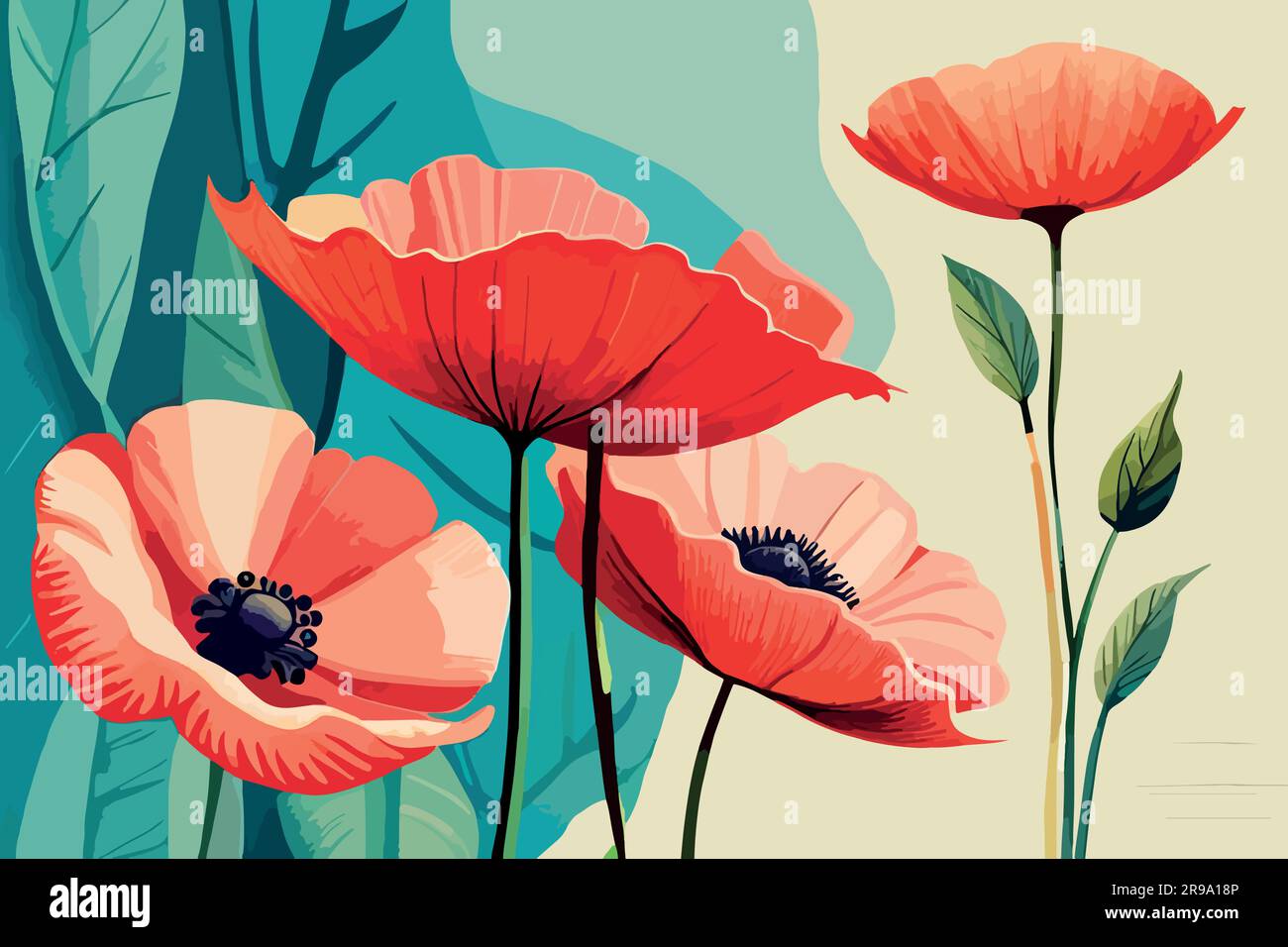 Poppy flower Stock Vector Images - Alamy