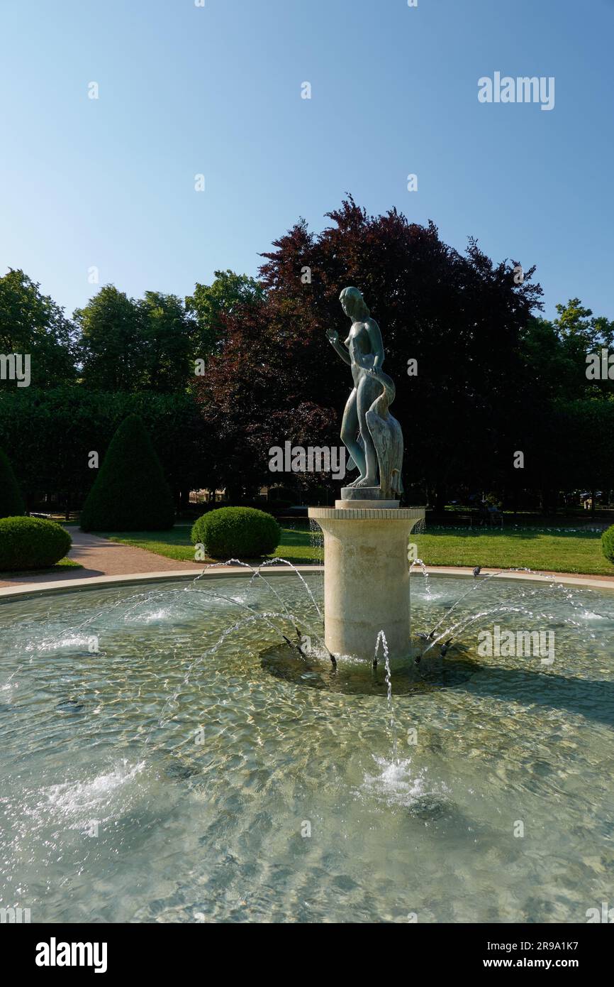 Podebrady, Czech Republic - June 12, 2023 - Leda with swan and park ...