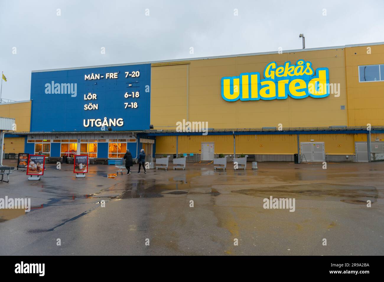 Ullared, Sweden - February 19 2022: Main entrance of Gekås Ullared ...