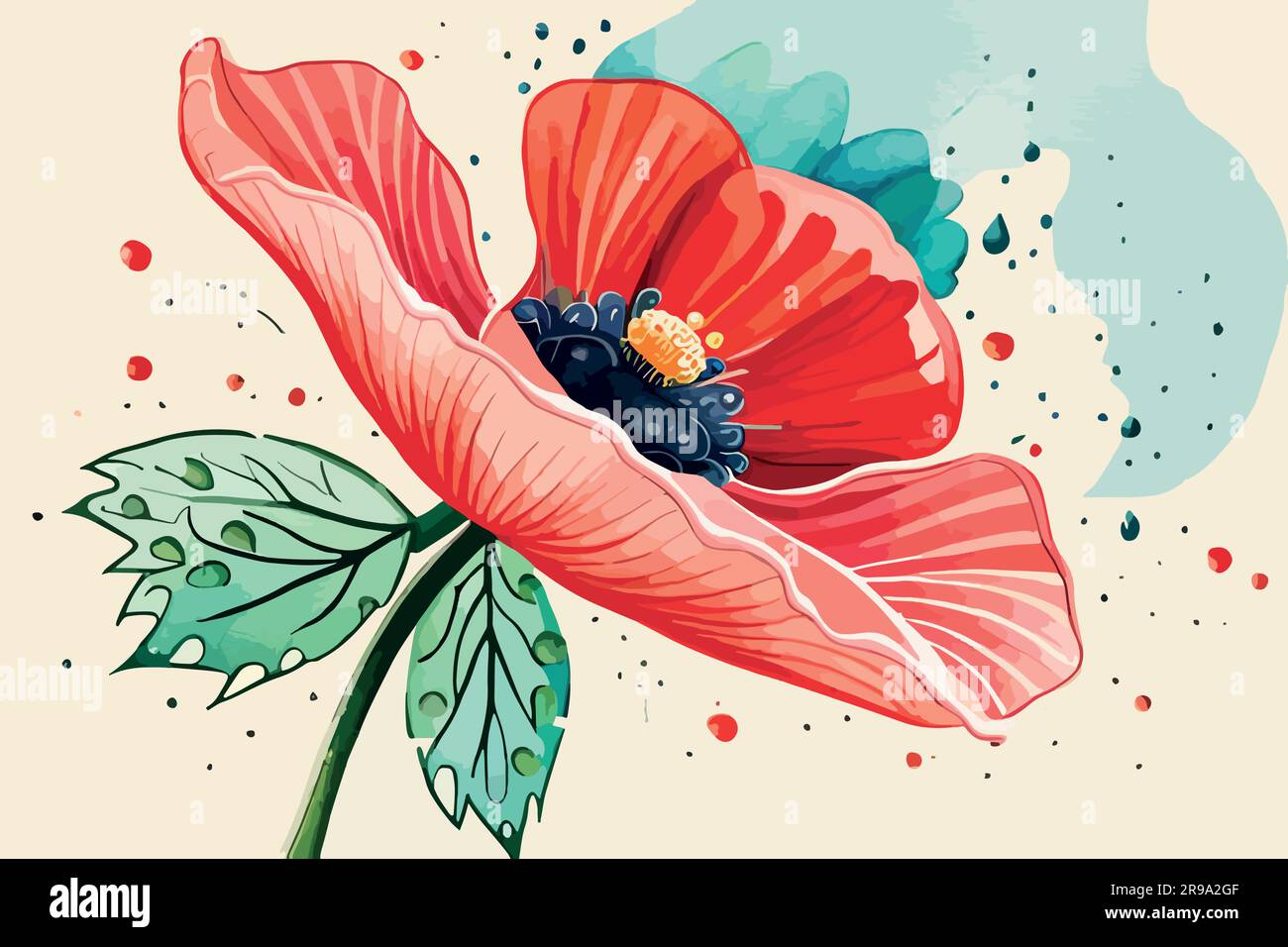 Poppy flower Stock Vector Images - Alamy