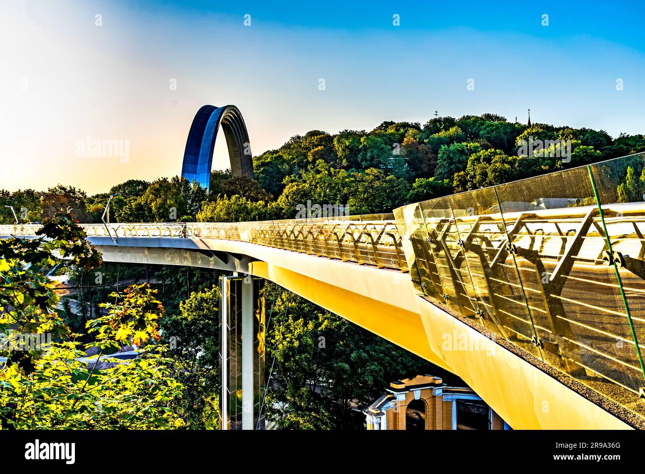 The view on the arch of the friendship of nations from the new Footstep ...