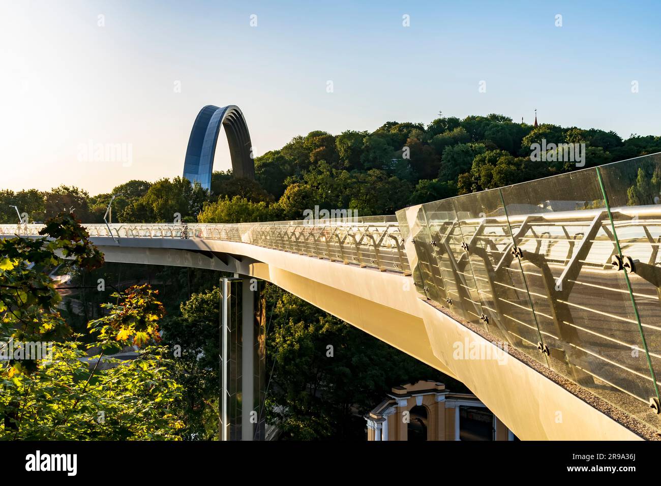 The view on the arch of the friendship of nations from the new Footstep ...