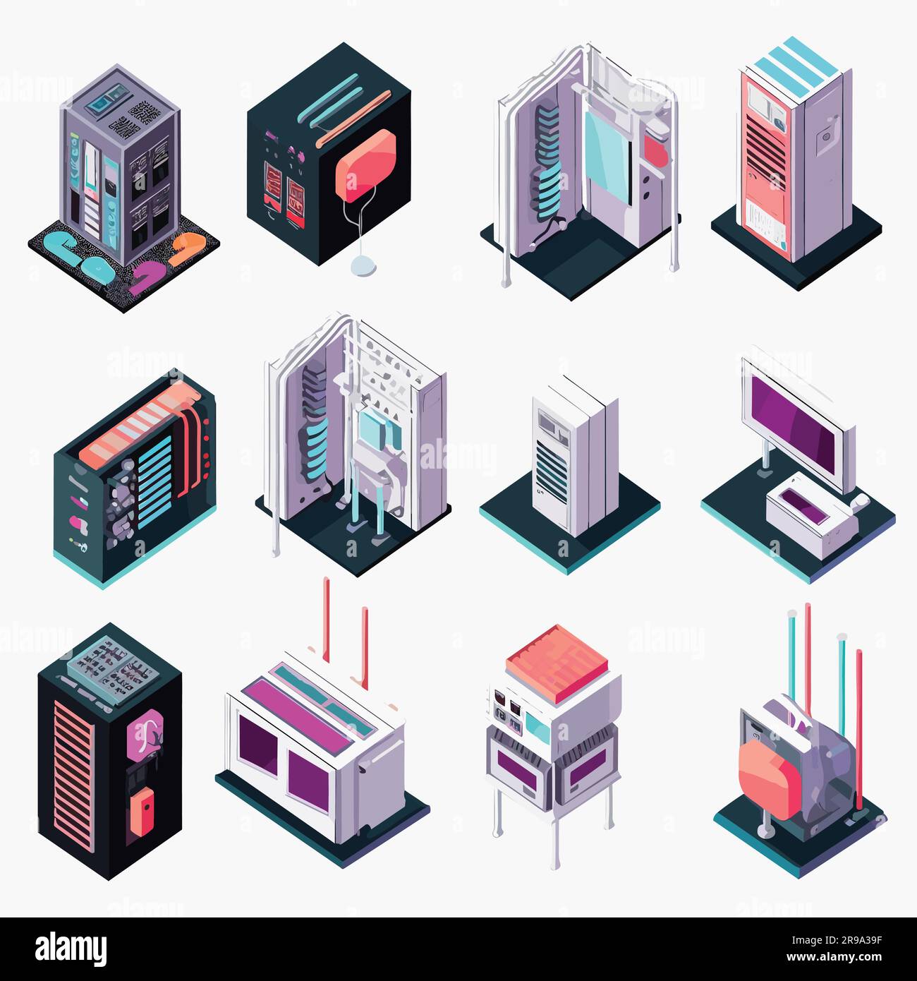 Data collection center Stock Vector Images - Alamy