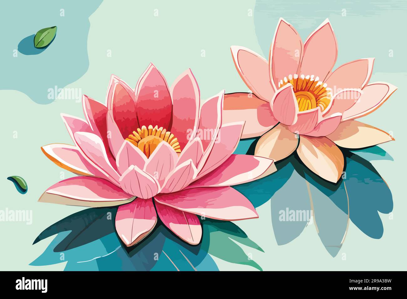 Indian watercolor painting Stock Vector Images - Alamy