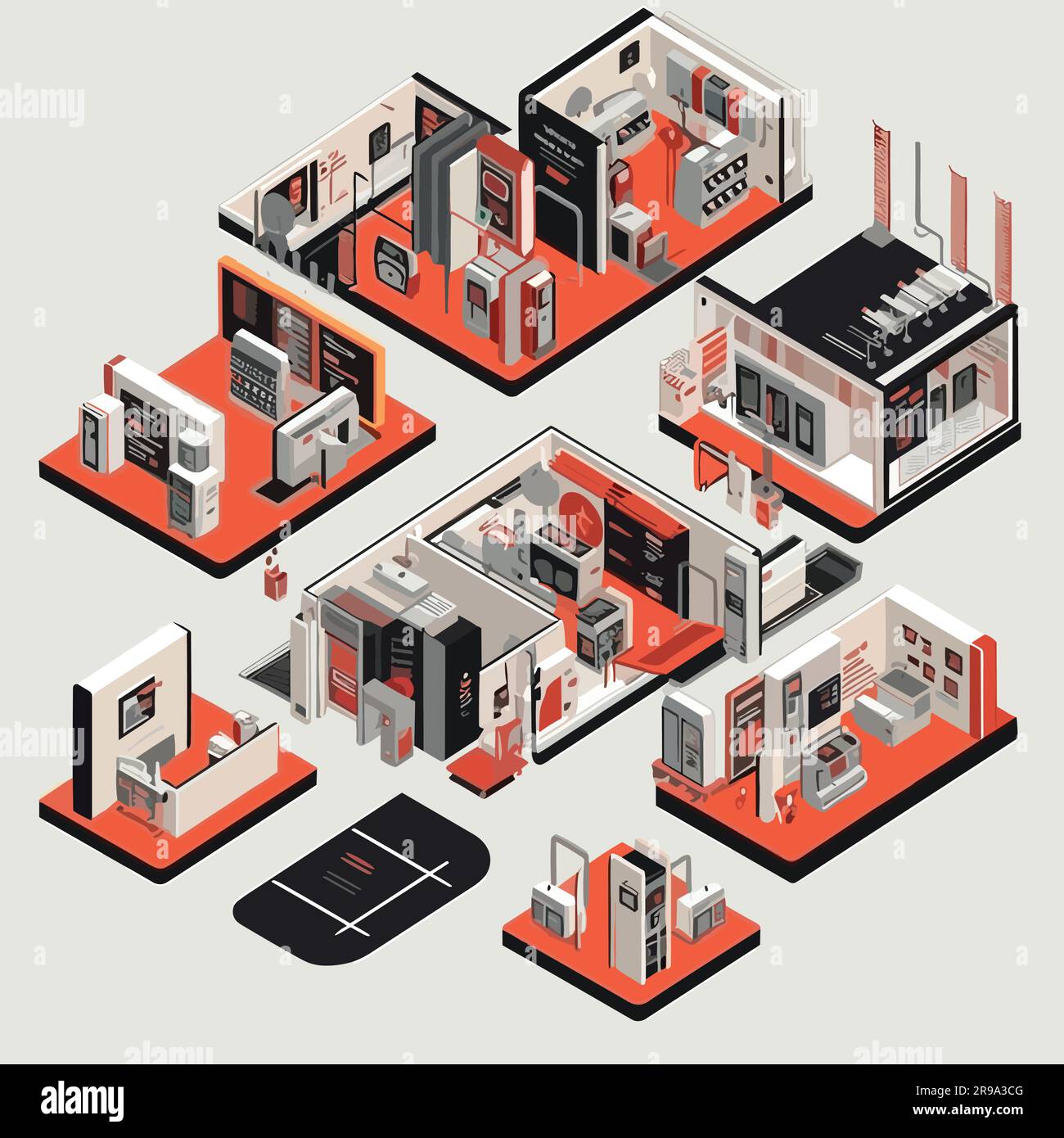Data processing unit Stock Vector Images - Alamy