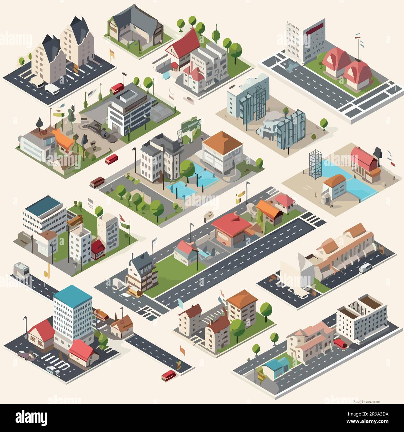 Transportation and commercial cities Stock Vector Images - Alamy