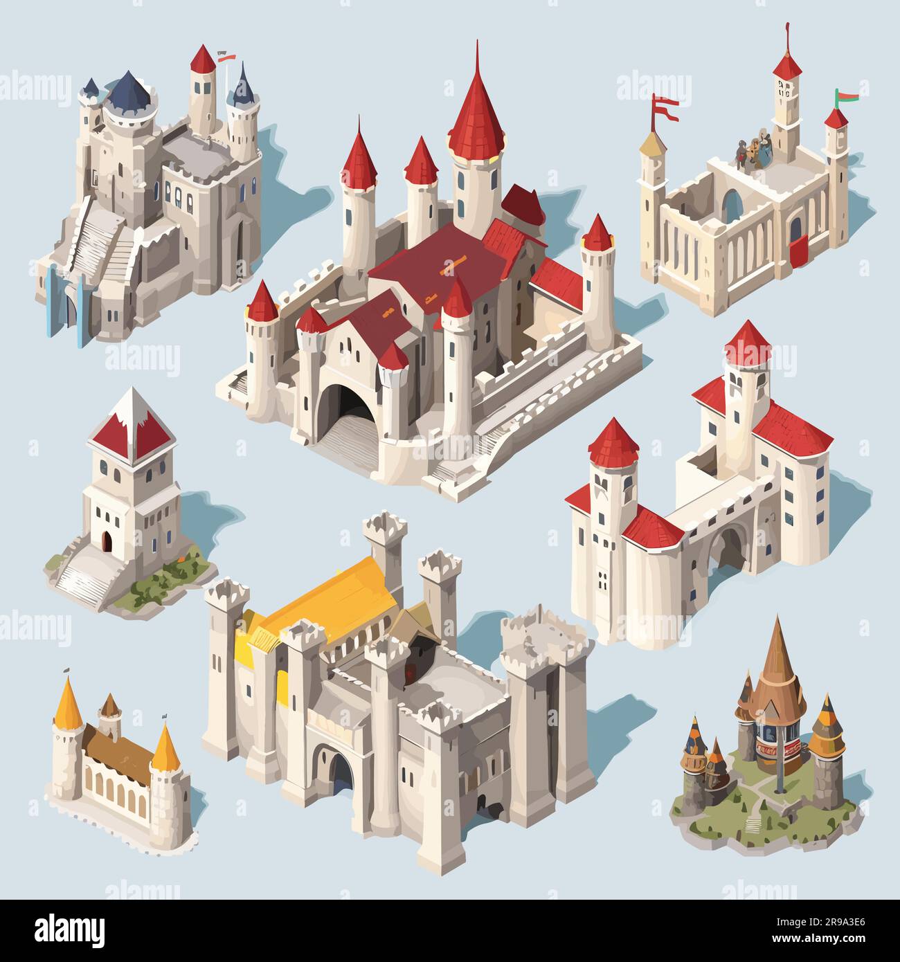 History of castles and castle design Stock Vector Images - Alamy