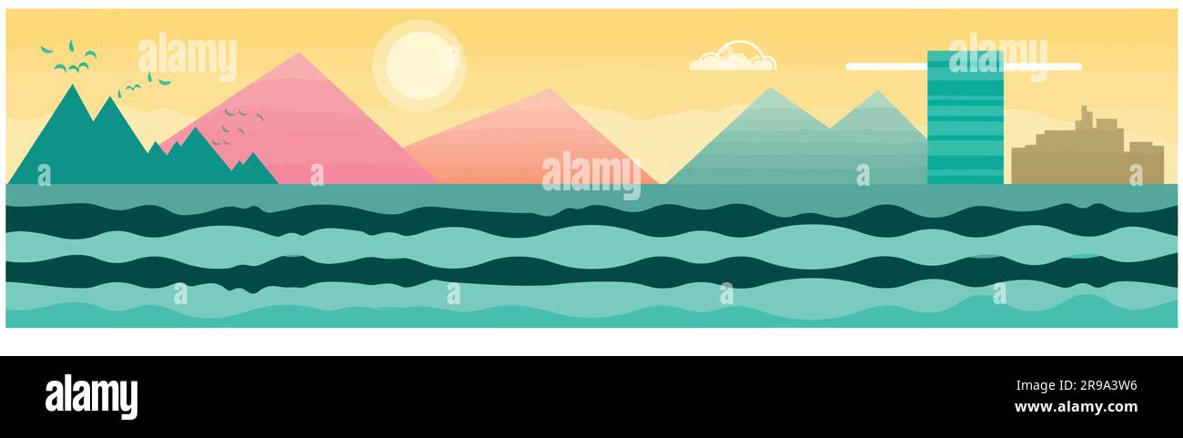 Calm sea ocean river ripple Stock Vector Images - Alamy