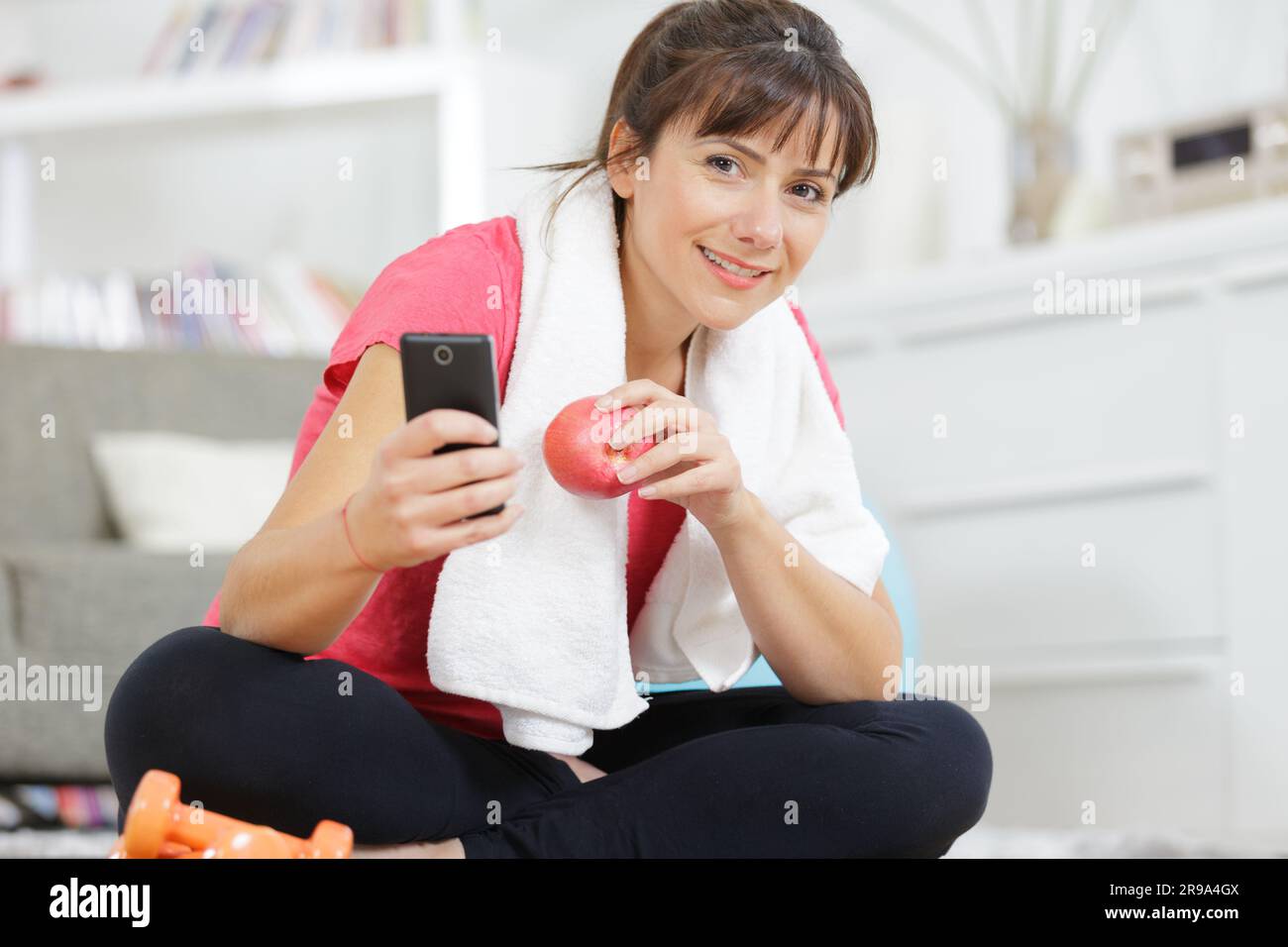 Fitness girl after exercising hi-res stock photography and images - Alamy