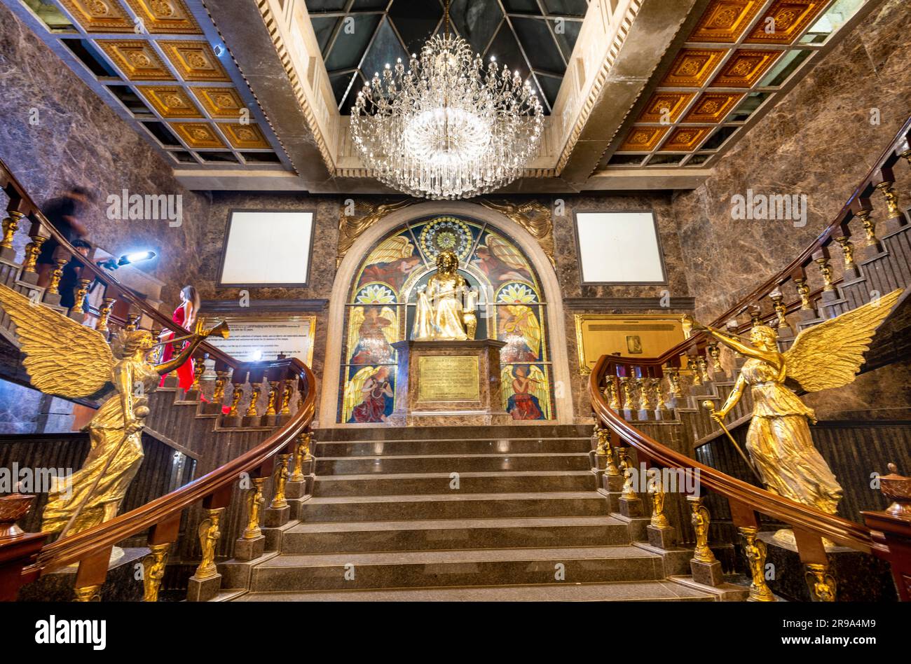 Cebu City,Cebu,The Philippines-January18 2023: The lower stairs lead up ...