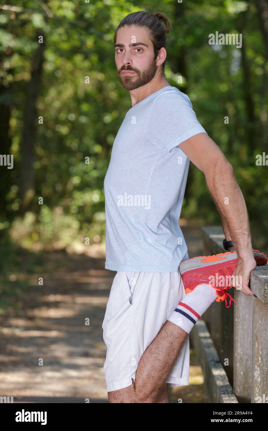 Boy stretching cut hi-res stock photography and images - Alamy