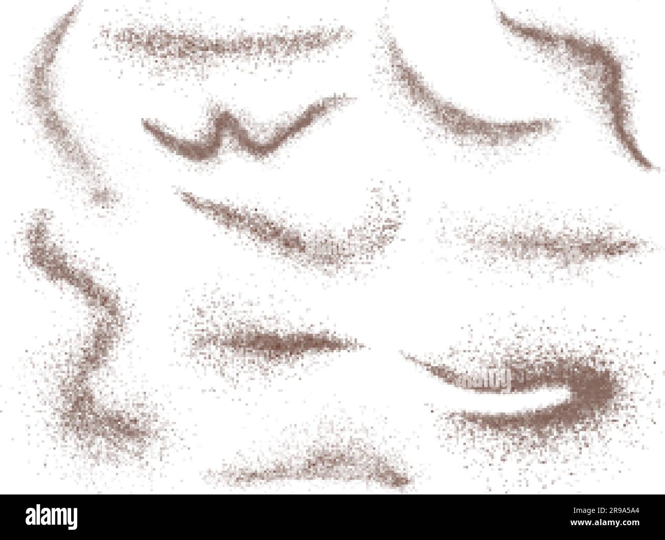 Coffee scatters, cocoa chocolate powder. Crumbs or granule, spicy ...