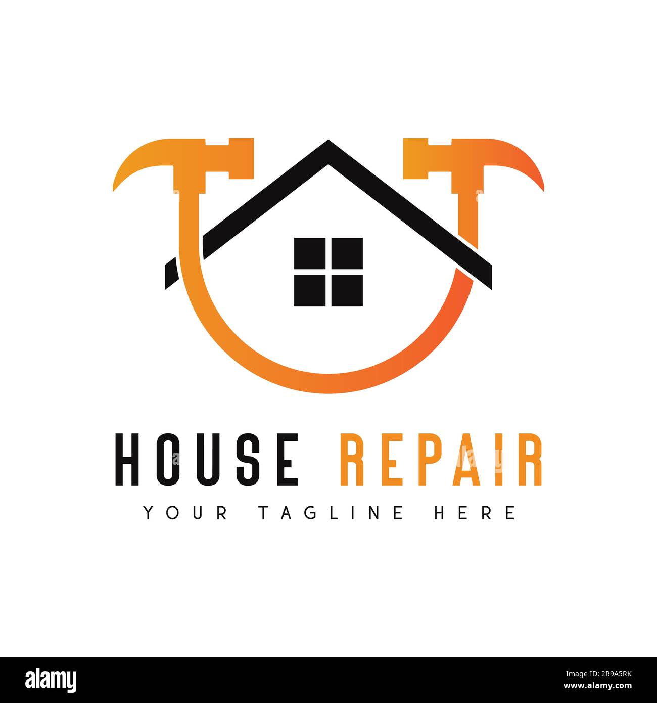 House Repair Logo Design Home Gear Logotype House Repairing Service ...