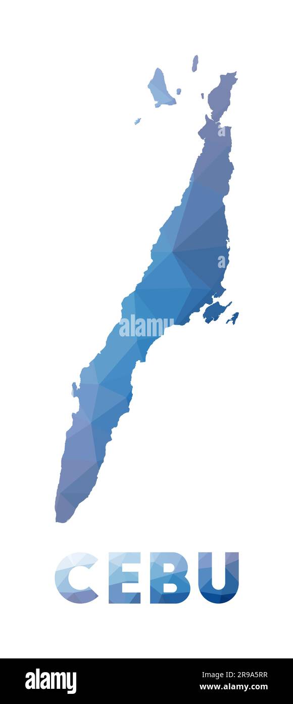 Low poly map of Cebu. Geometric illustration of the island. Cebu ... Low poly map of Cebu. Geometric illustration of the island. Cebu ...