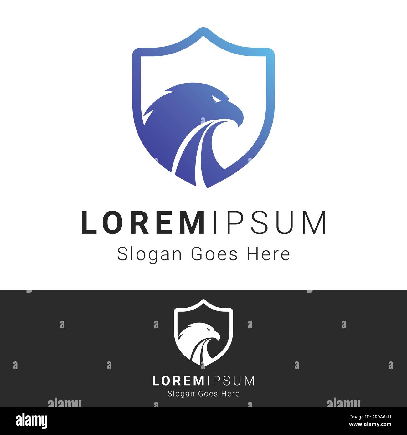 3D Eagle Shield Logo Design Blue Eagle Security Logotype Tach IT Stock Vector Image & Art - Alamy