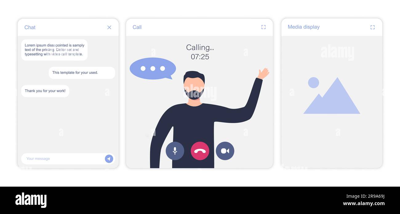 UI UX template for video conferencing and meetings application with a ...