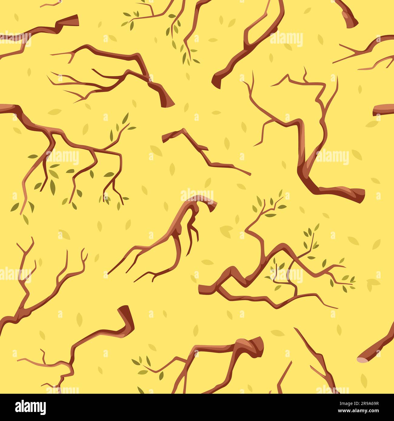 Branches pattern. Seamless background with wooden branches exact vector ...