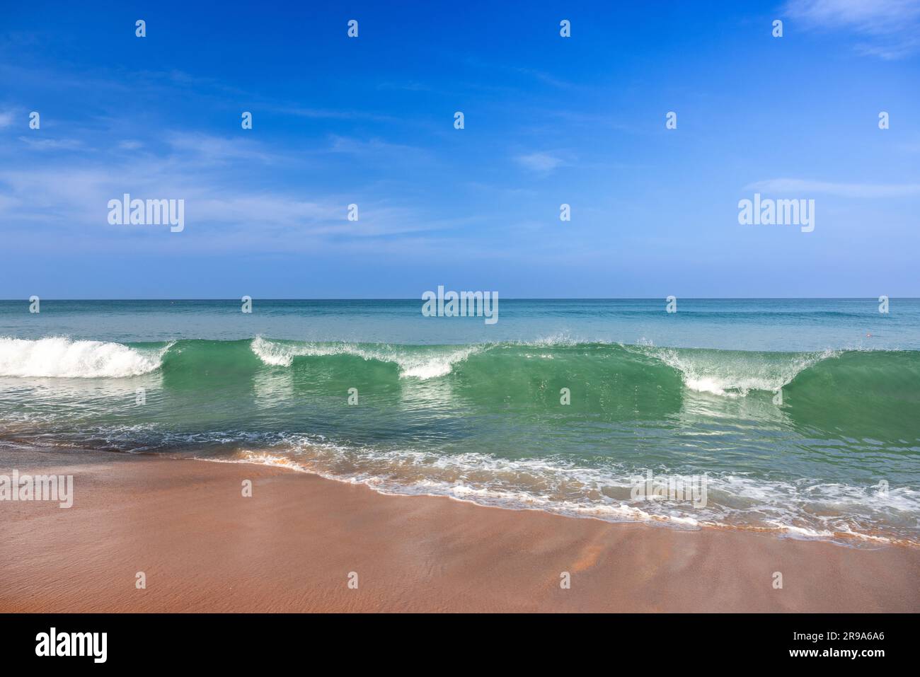 Magnificent beach northwest of Phuket in Thailand. Huge beach and ...