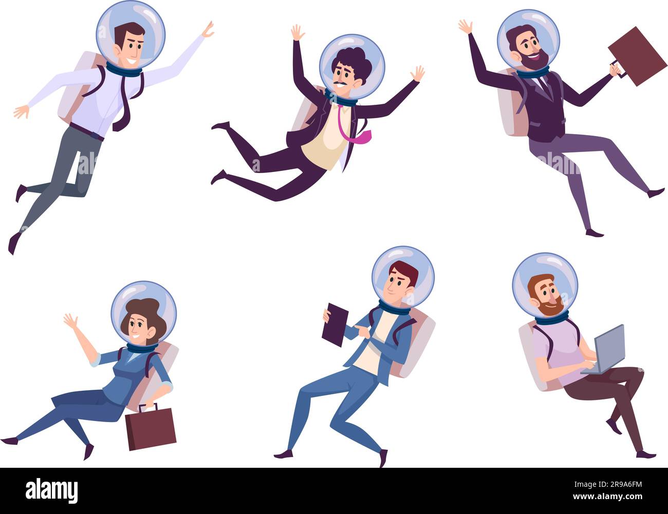 Flying characters floating or falling people hi-res stock photography ...