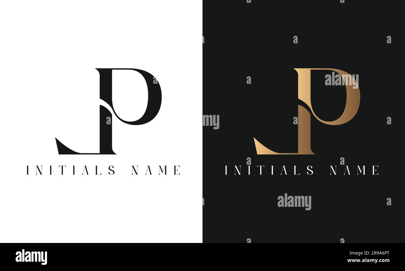 Luxury Initial LP or PL Monogram Text Letter Logo Design Stock Vector ...