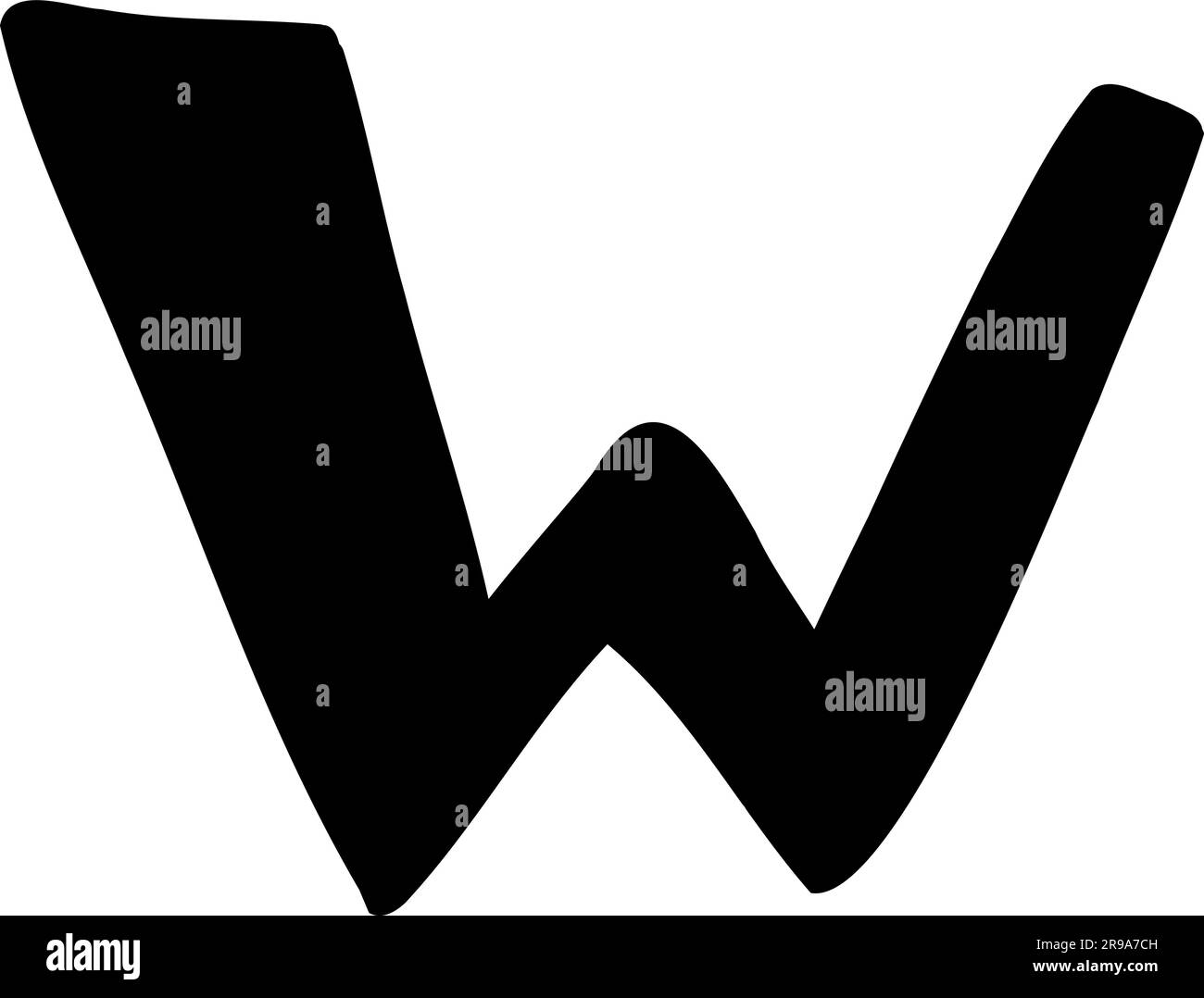 Bold W letter latin english Stock Vector Image & Art - Alamy