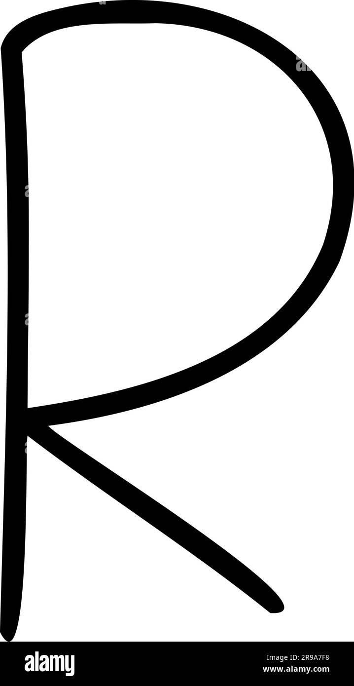 R letter latin english light font Stock Vector Image & Art - Alamy