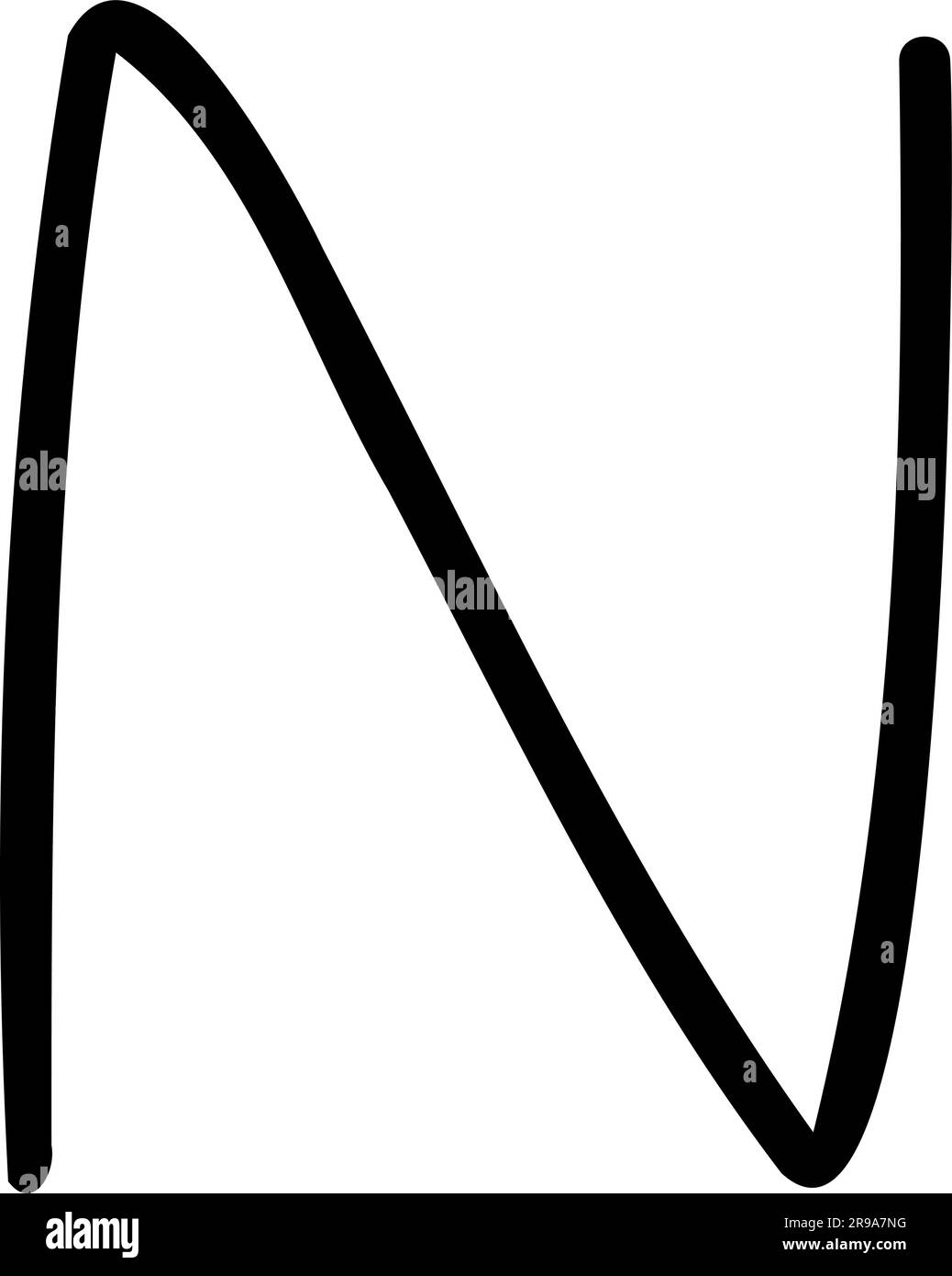 N letter latin english light font Stock Vector Image & Art - Alamy