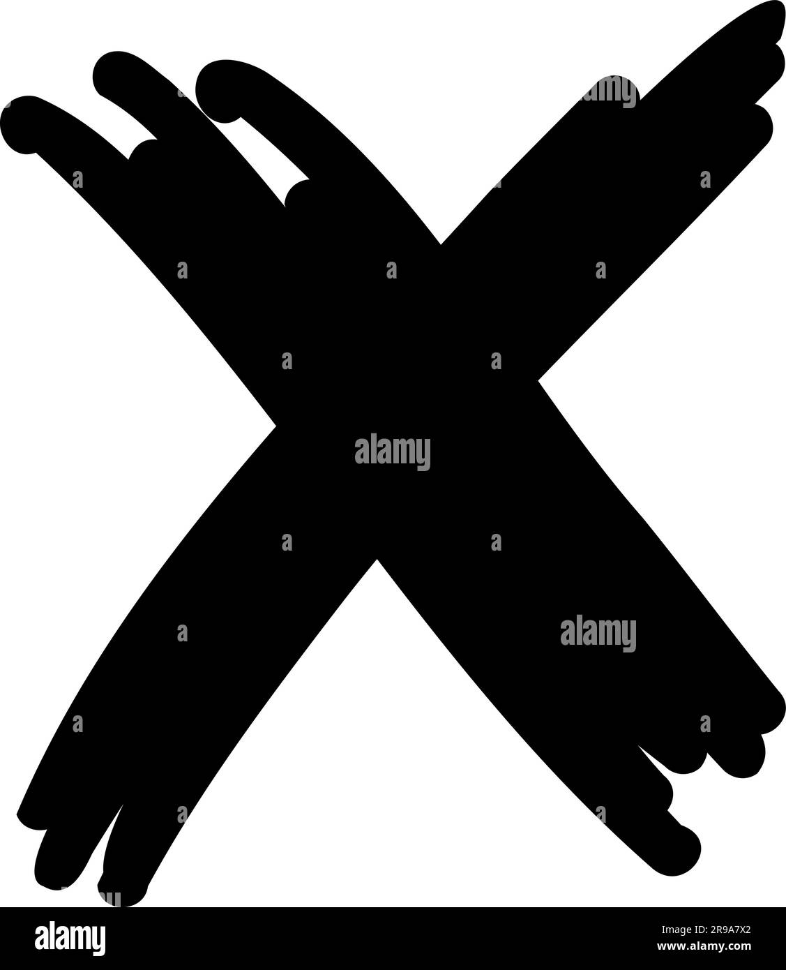 Brush stroke X letter latin english Stock Vector Image & Art - Alamy