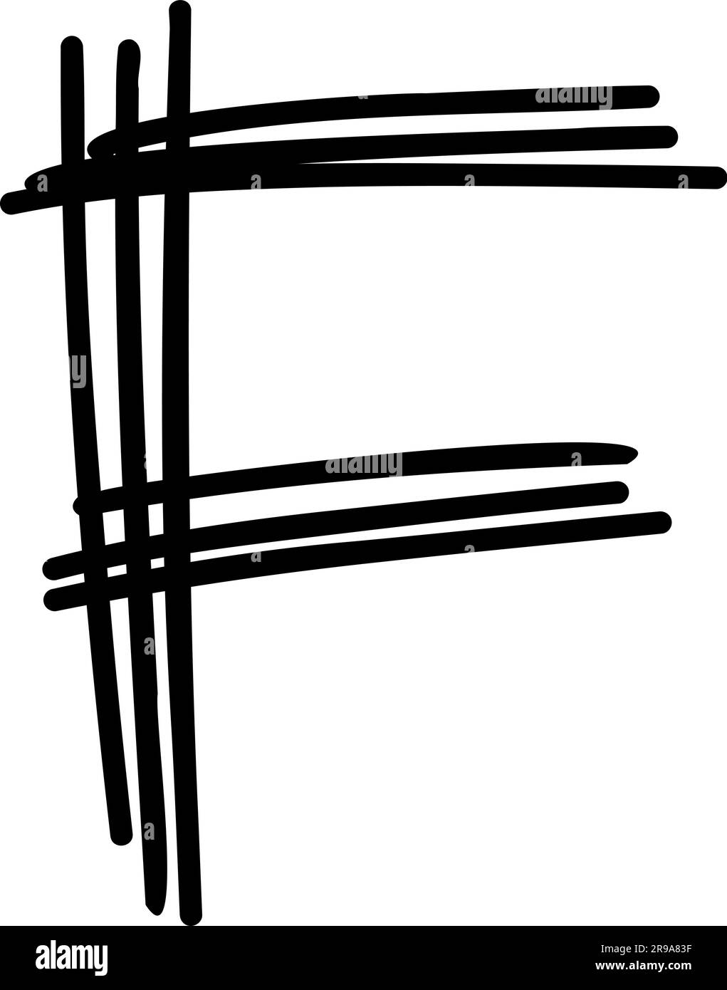 Hand drawn F letter latin english Stock Vector Image & Art - Alamy