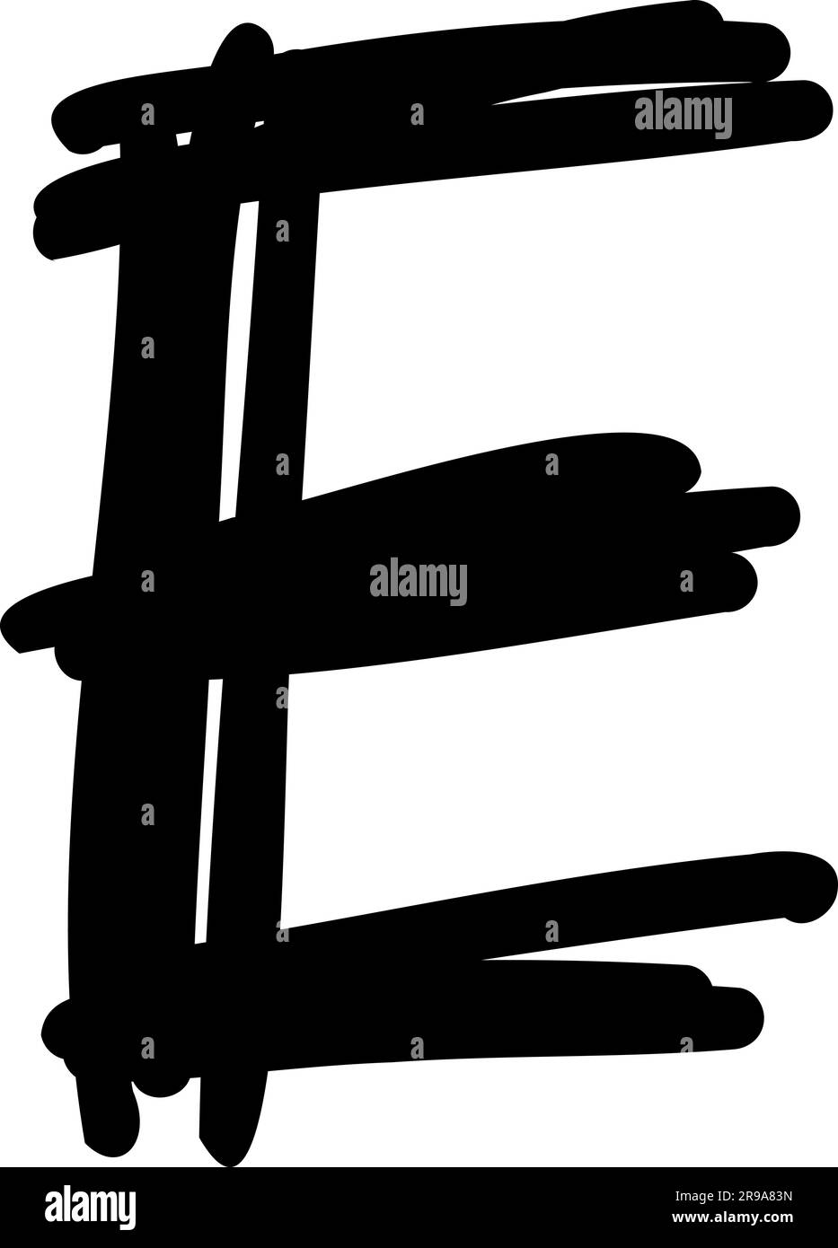 Brush stroke E letter latin english Stock Vector Image & Art - Alamy