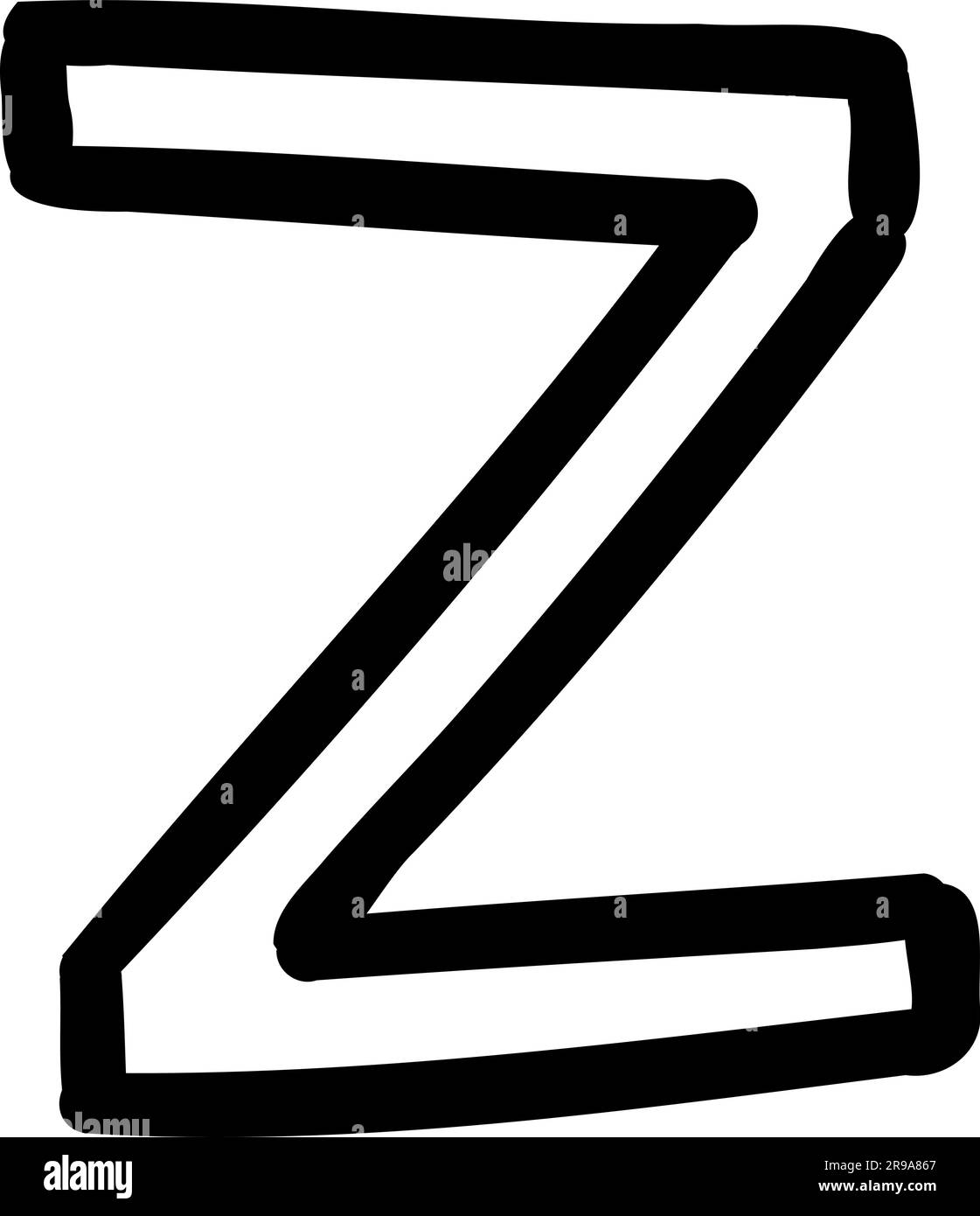 Capital Z letter of latin english outline font Stock Vector Image & Art ...