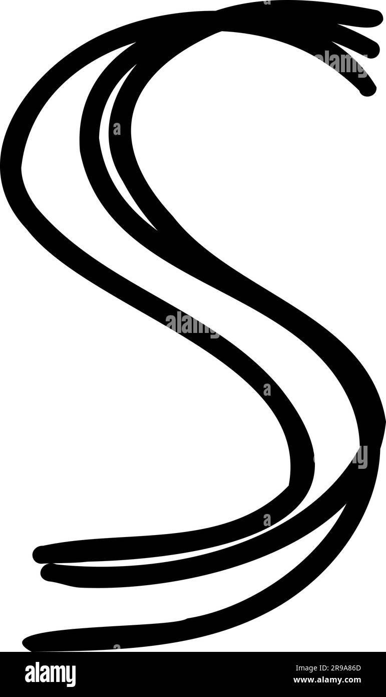 Hand drawn S letter latin english Stock Vector Image & Art - Alamy