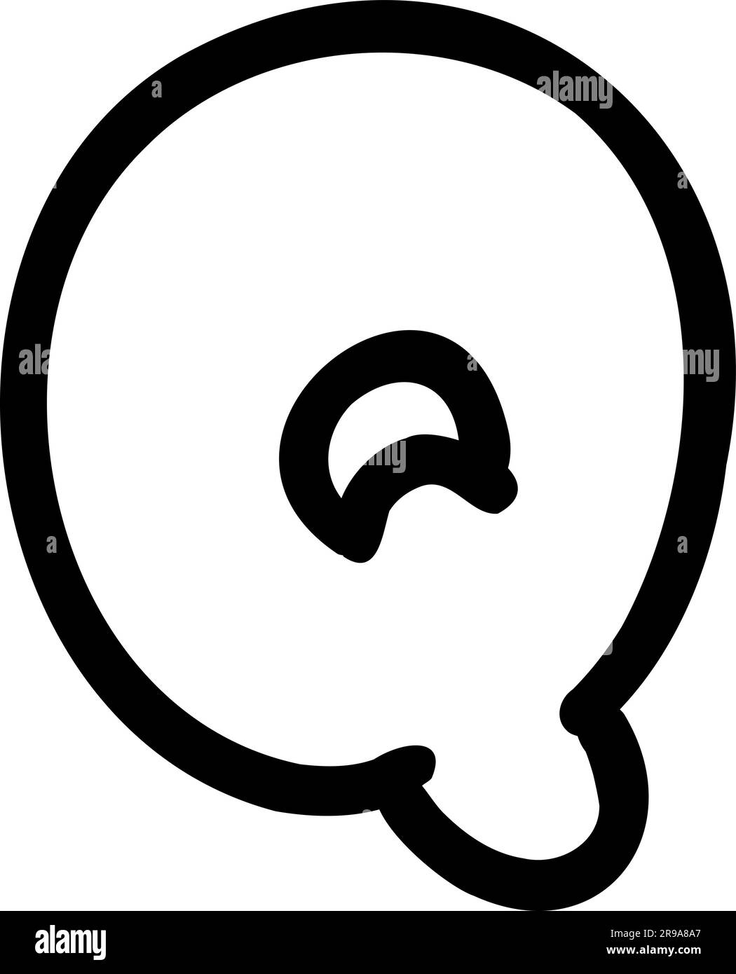 Outline Q letter of latin english font Stock Vector Image & Art - Alamy