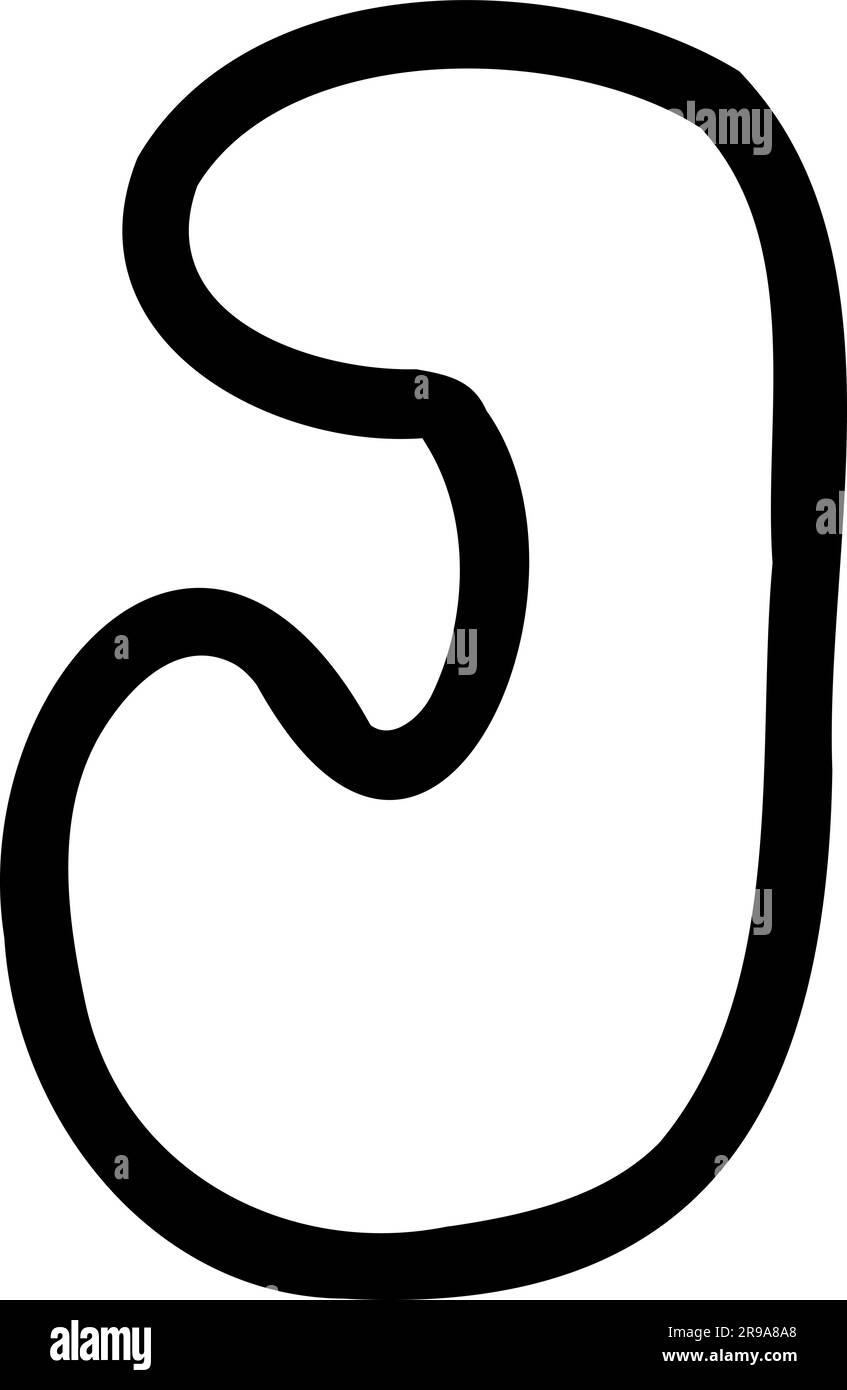 Outline J letter of latin english font Stock Vector Image & Art - Alamy